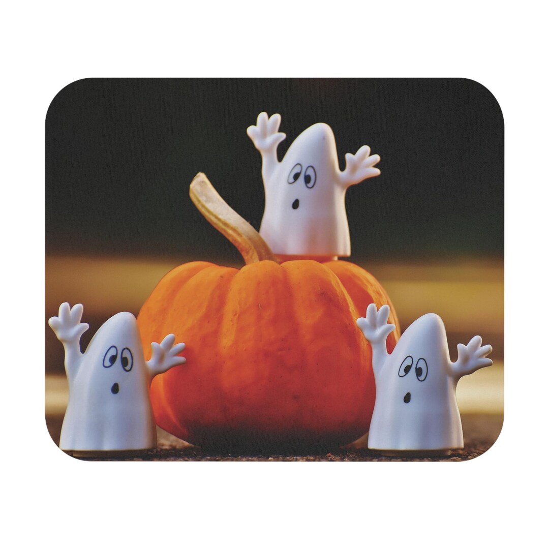Cute Ghosts Halloween Mouse Pad, Spooky Mousepad for Office, Halloween ...