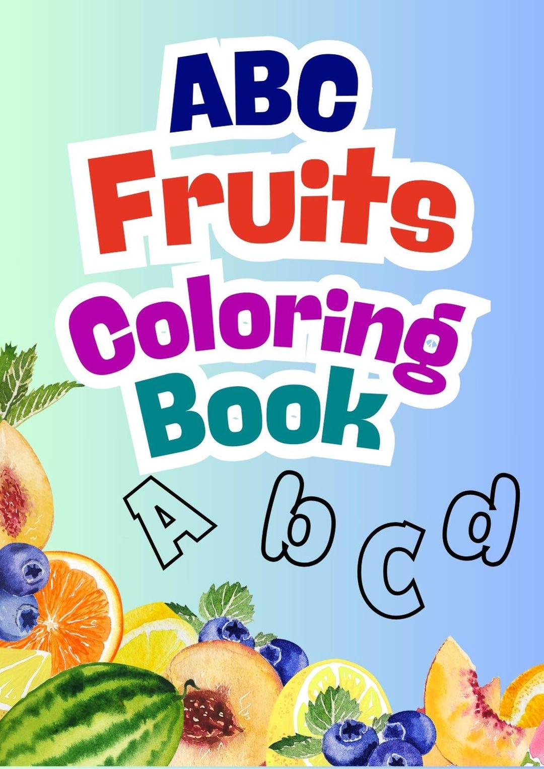 Personalized ABC Coloring Book| A to Z Fruit Coloring Book | Baby ...
