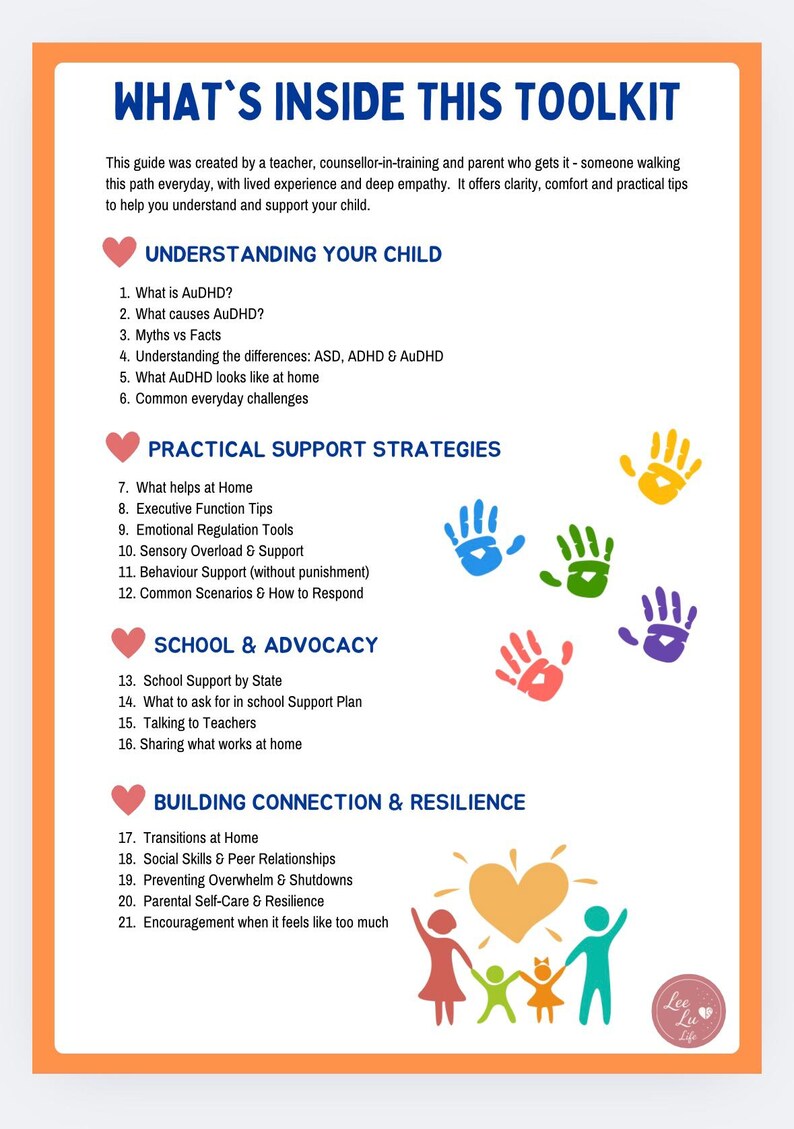 Audhd Parent Toolkit | Printable PDF Guide for Parents of Autistic ...