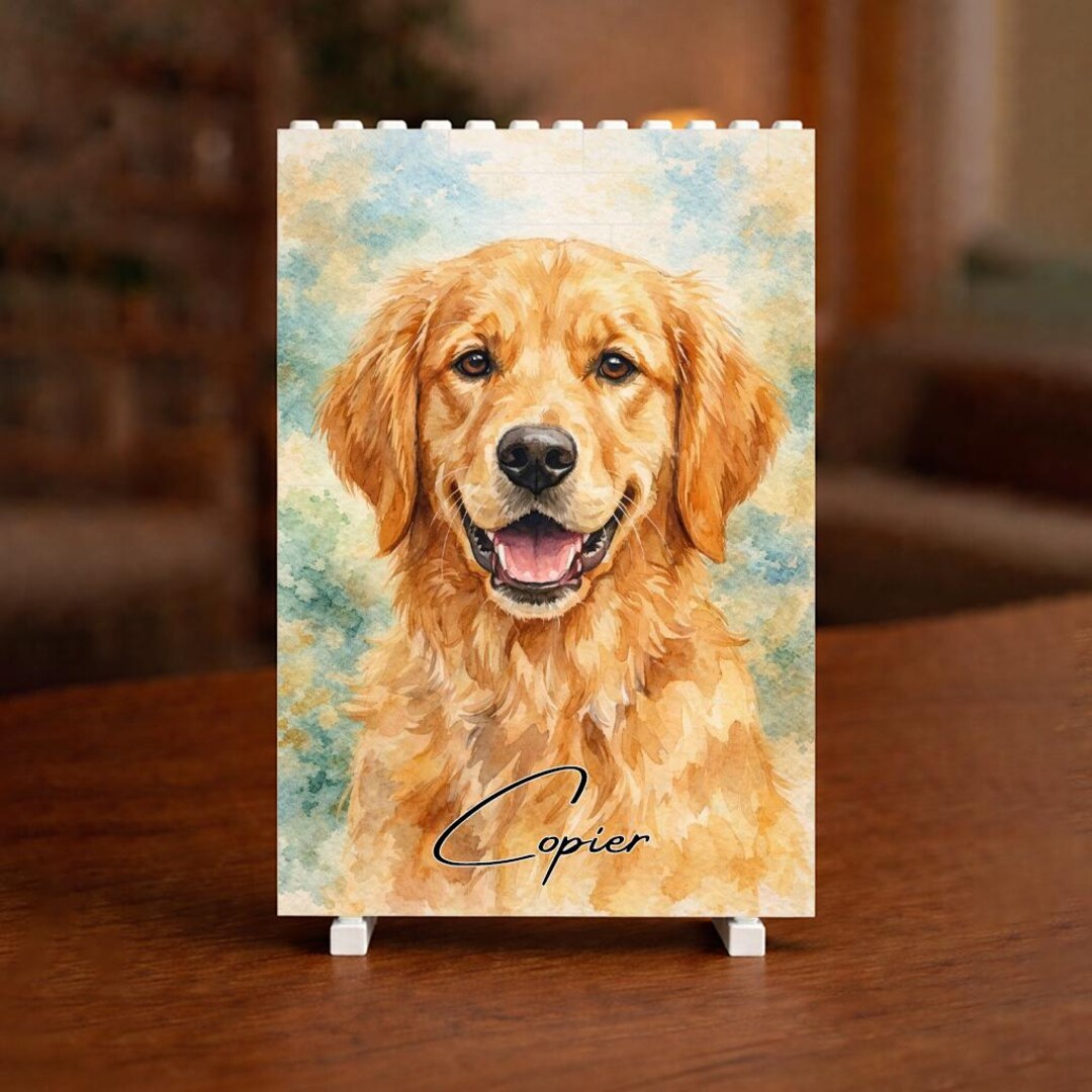Custom Pet Photo Building Block Puzzle, Personalized Pet Picture Block ...