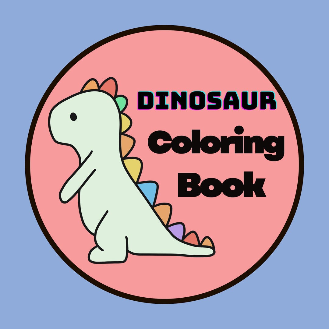 Dinosaur Coloring Book for Kids – Roar Into a Prehistoric Adventure - Etsy