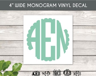 4 Inch Monogram | Etsy