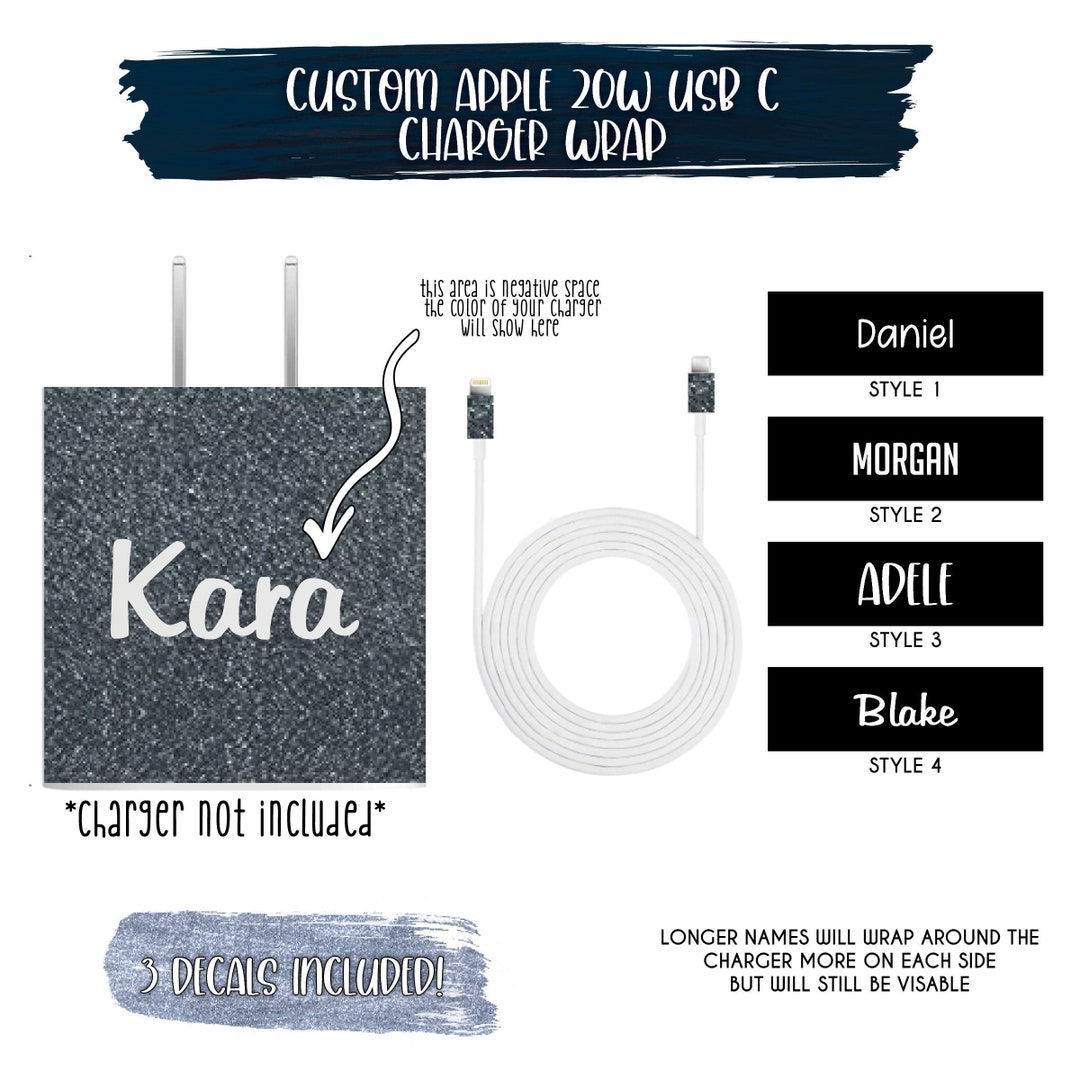 Custom iPad iPhone 20W USB C Apple Charger Wrap - Etsy