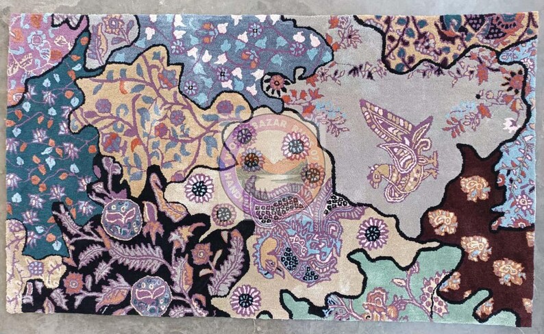 The Story of Flowers Jaipur Pattern Mugal Carpet 6x9 - Etsy UK