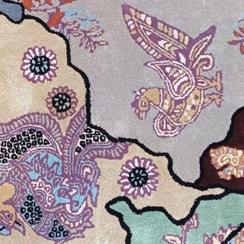 The Story of Flowers Jaipur Pattern Mugal Carpet 6x9 - Etsy UK
