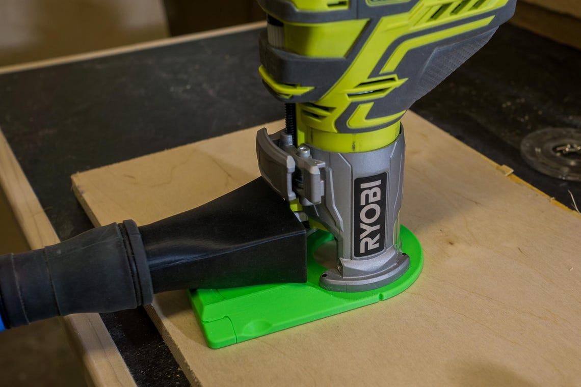 Ultimate Dust Collection Router Base Plate for Ryobi – Track Saw Guide ...