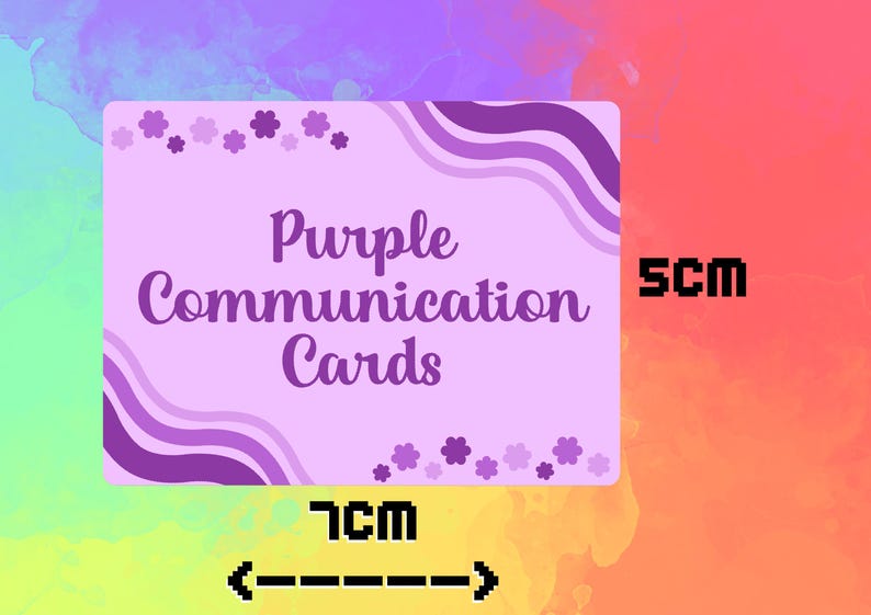 Purple Communication Cards Printable - Etsy