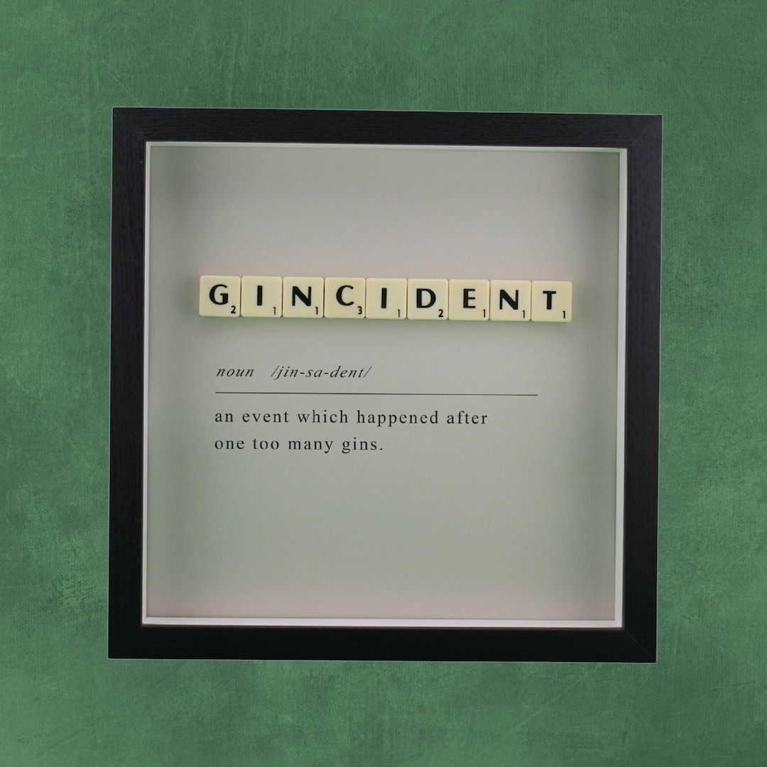 Gincident Letter Tile Art – Funny Gin Lover Gift - Etsy