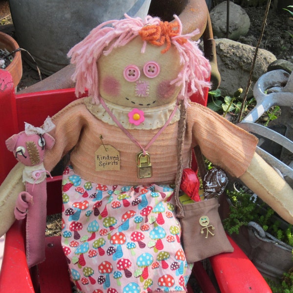 Primitive Rag Doll - Etsy