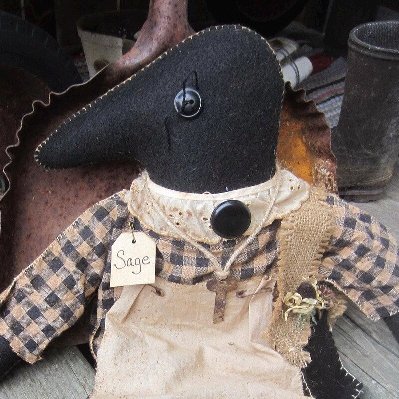 Primitive Black Doll - Etsy