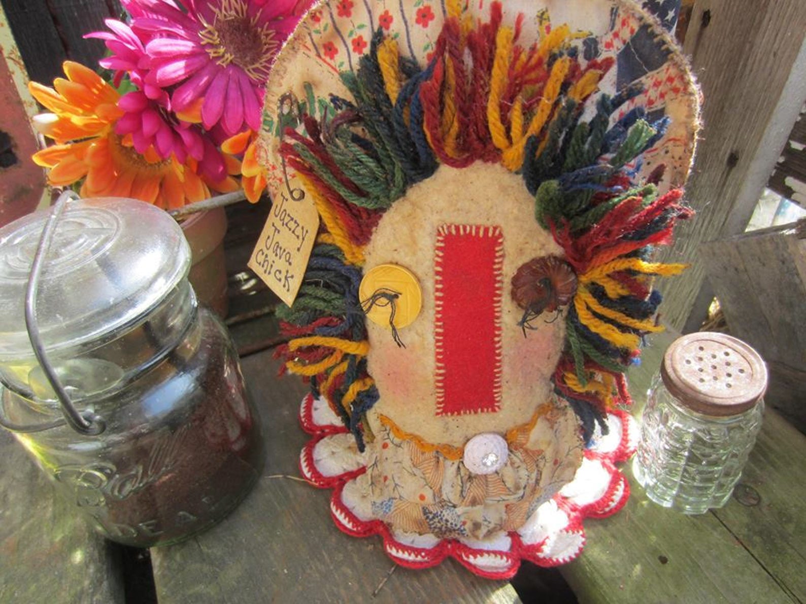 CROW COFFEE Cup COVER Made-to-order Tiered Tray Decor Coffee Cozie ...