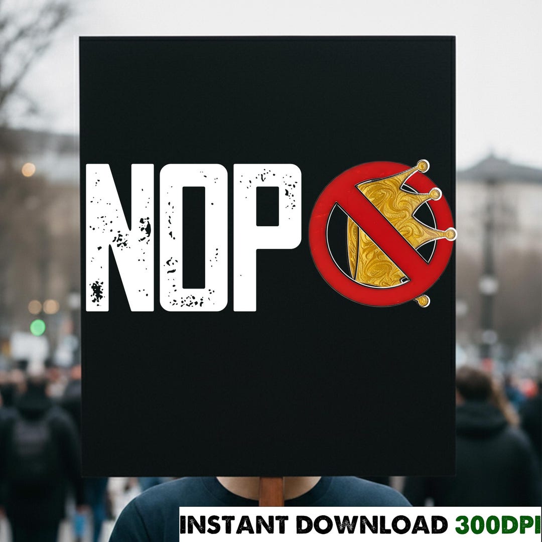 02 NOPE Anti-trump Protest Sign: Clown Crown, Printable (PDF) Trump NO ...