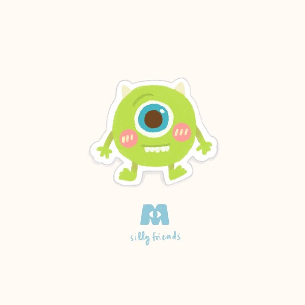 Mike Wazowski Stickers - Etsy