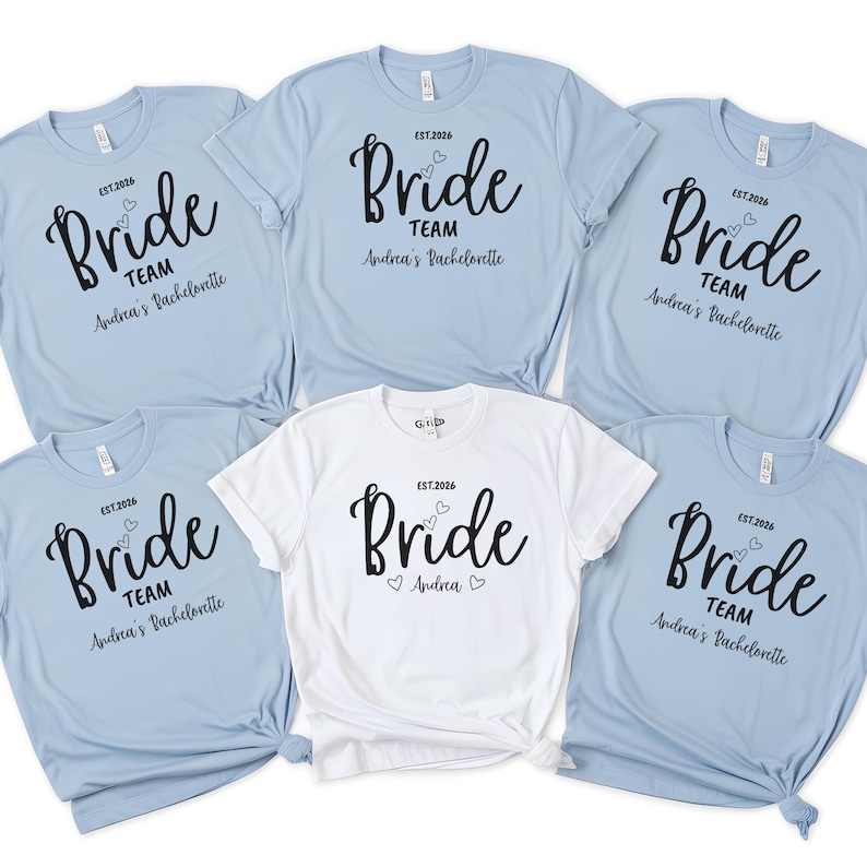 Personalized Bachelorette Party Shirts, Bride Team Custom Tee - Etsy