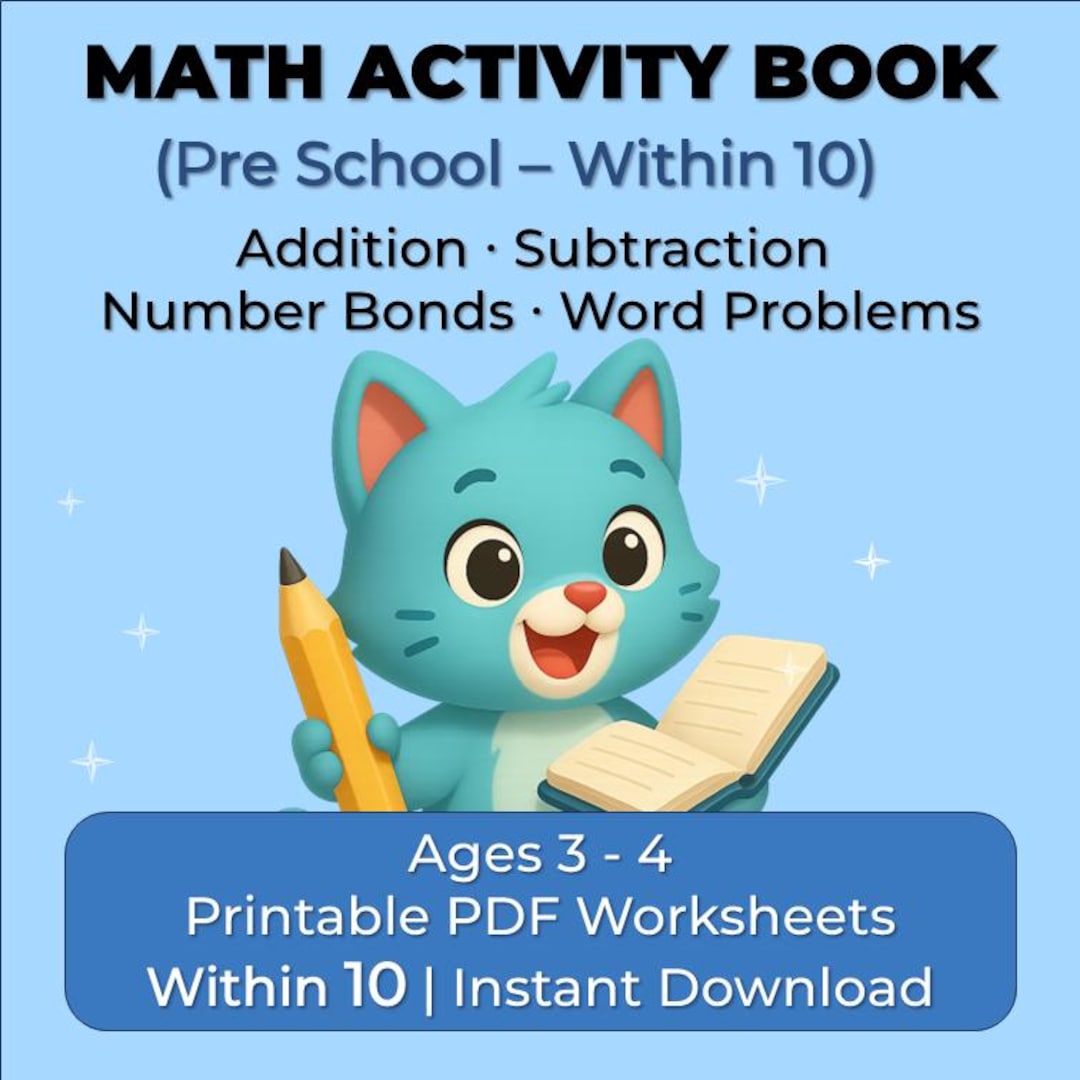 Pre School Math Worksheets | Addition, Subtraction, Number Bonds, Word ...