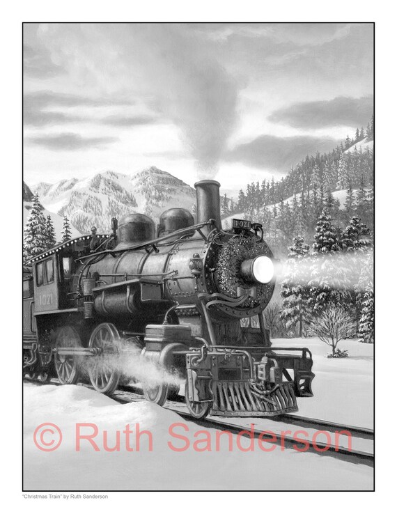 Coloring Pages Christmas Trains