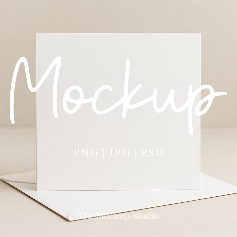 Square Card Mock up Bundle - Etsy UK