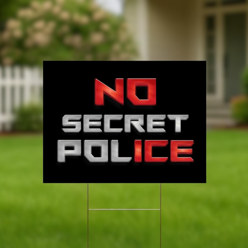 No Secret Police Yard Sign, Black Owned Business Lawn - Protest Sign - Etsy