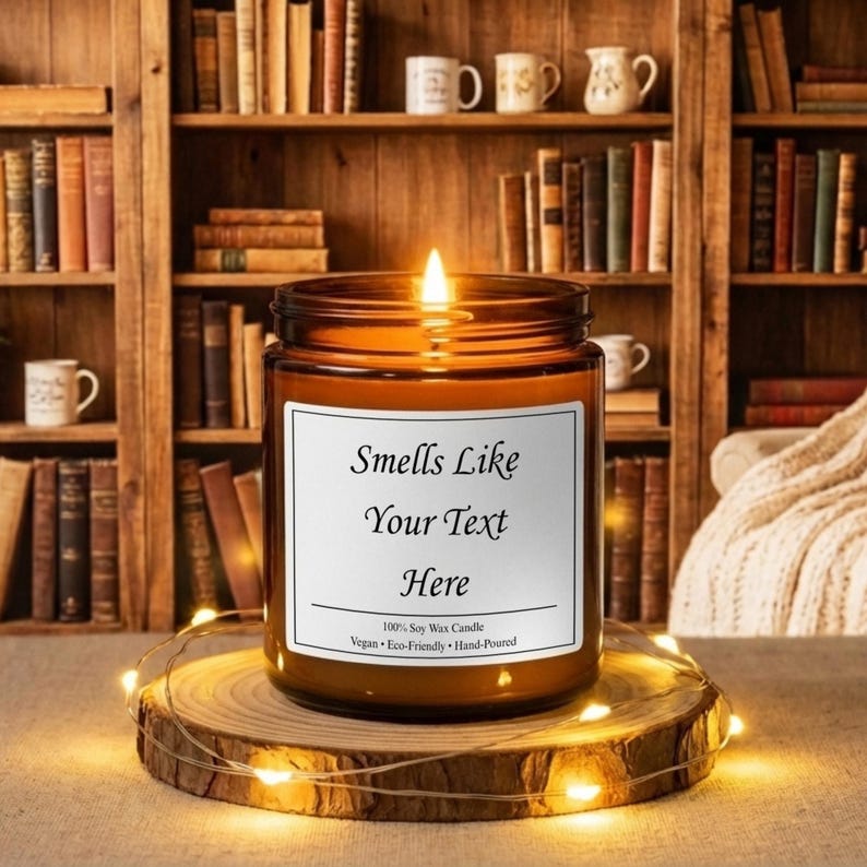 Personalized Candle, Your Text Here Custom Candle, Private Label Custom ...