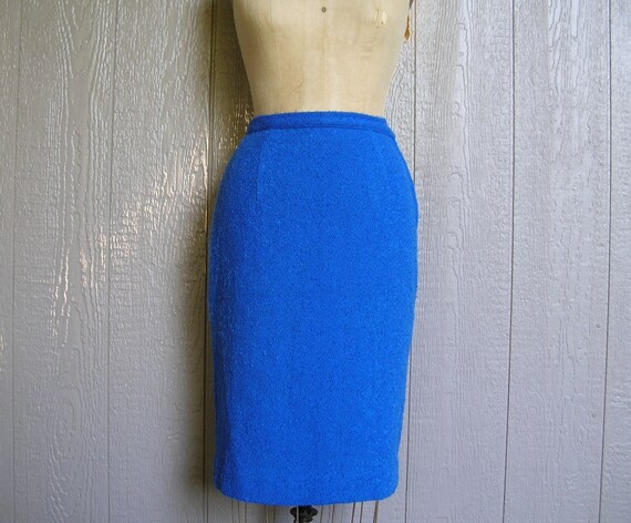 Vintage 50s IN THE LOOP Boucle Straight Skirt - Gem