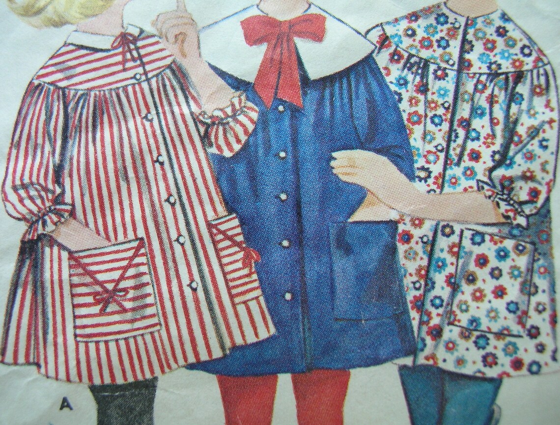1960s Butterick 2375 Vintage Sewing Pattern Girls' SMOCK | Etsy