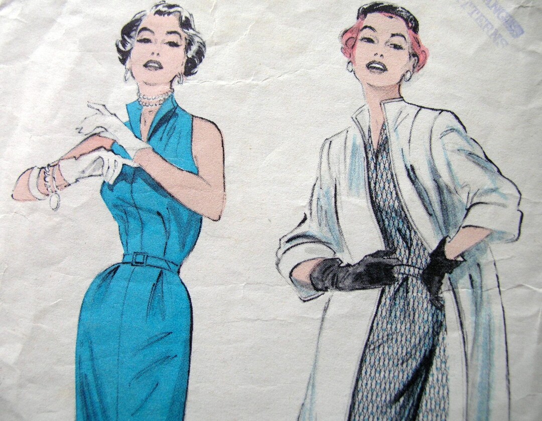 1950s Butterick #6529 PARTIALLY UNUSED/UNCUT Vintage Sewing Pattern ...