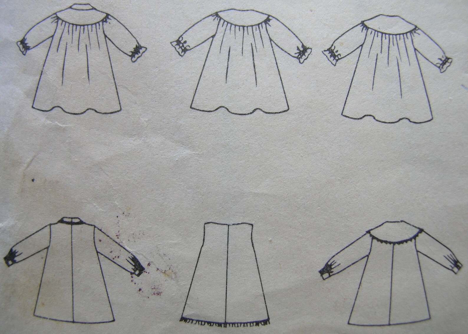 1960s Butterick 2375 Vintage Sewing Pattern Girls' SMOCK | Etsy