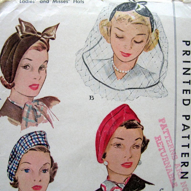 1940s Hat Pattern - Etsy