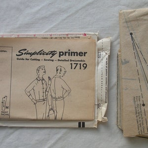 1950s Simplicity #1719 MOSTLY UNCUT/UNUSED Vintage Sewing Pattern ...