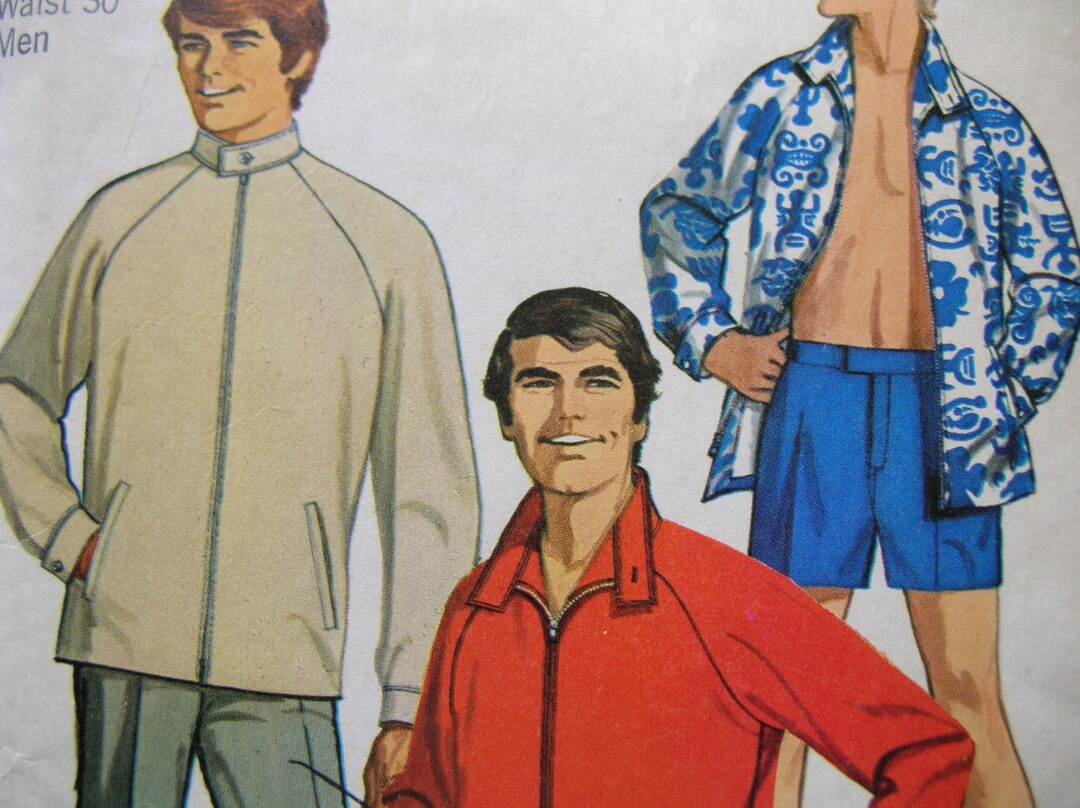 1970s Simplicity #8857 MOSTLY UNCUT/UNUSED Vintage Sewing Pattern Men's ...