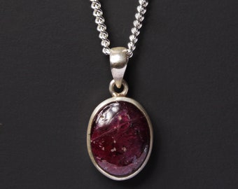 Mens ruby pendant | Etsy