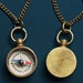 Men's Jewelry - Miniature Compass - Necklace - Antiqued Bras Chain for ...
