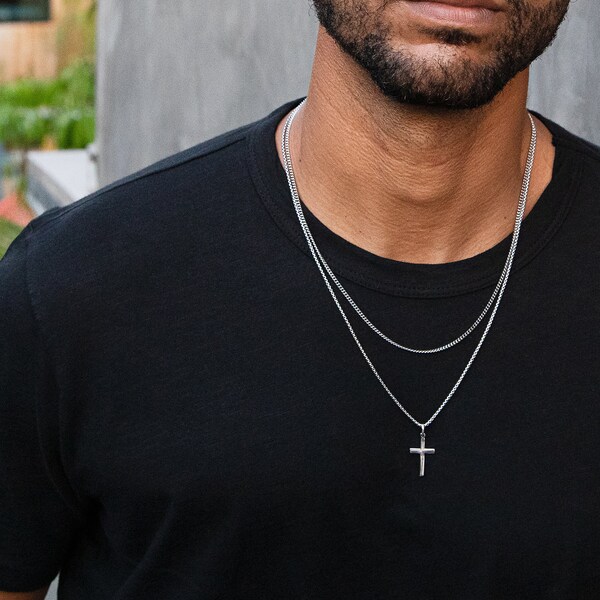 Cross and Curb Chain - Etsy