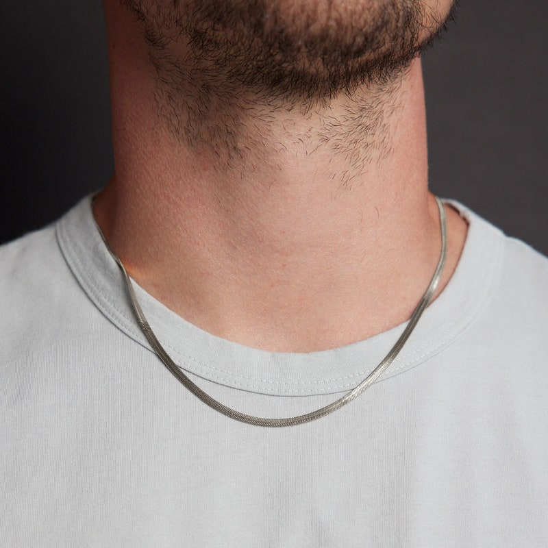 Mens Silver Snake Necklace - Etsy