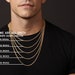 Waterproof Men's Chain Necklace / Cuban Chain / 4mm 316L Stainless ...