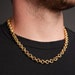 Men's Gold Chain Necklace 9mm Chunky and Thick Round Cable Chain for ...