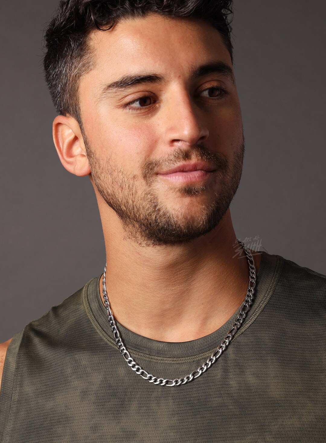 Thick Silver Chain Necklace for Men or Women - 7mm Wide 316L Waterproof ...