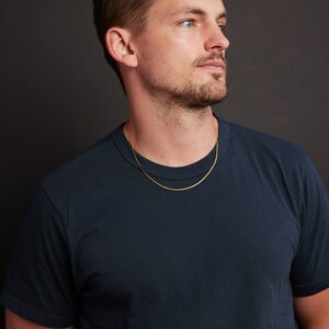 Men's Gold Chain - 2mm 14k Gold Plated 316L Stainless Steel Minimalist ...