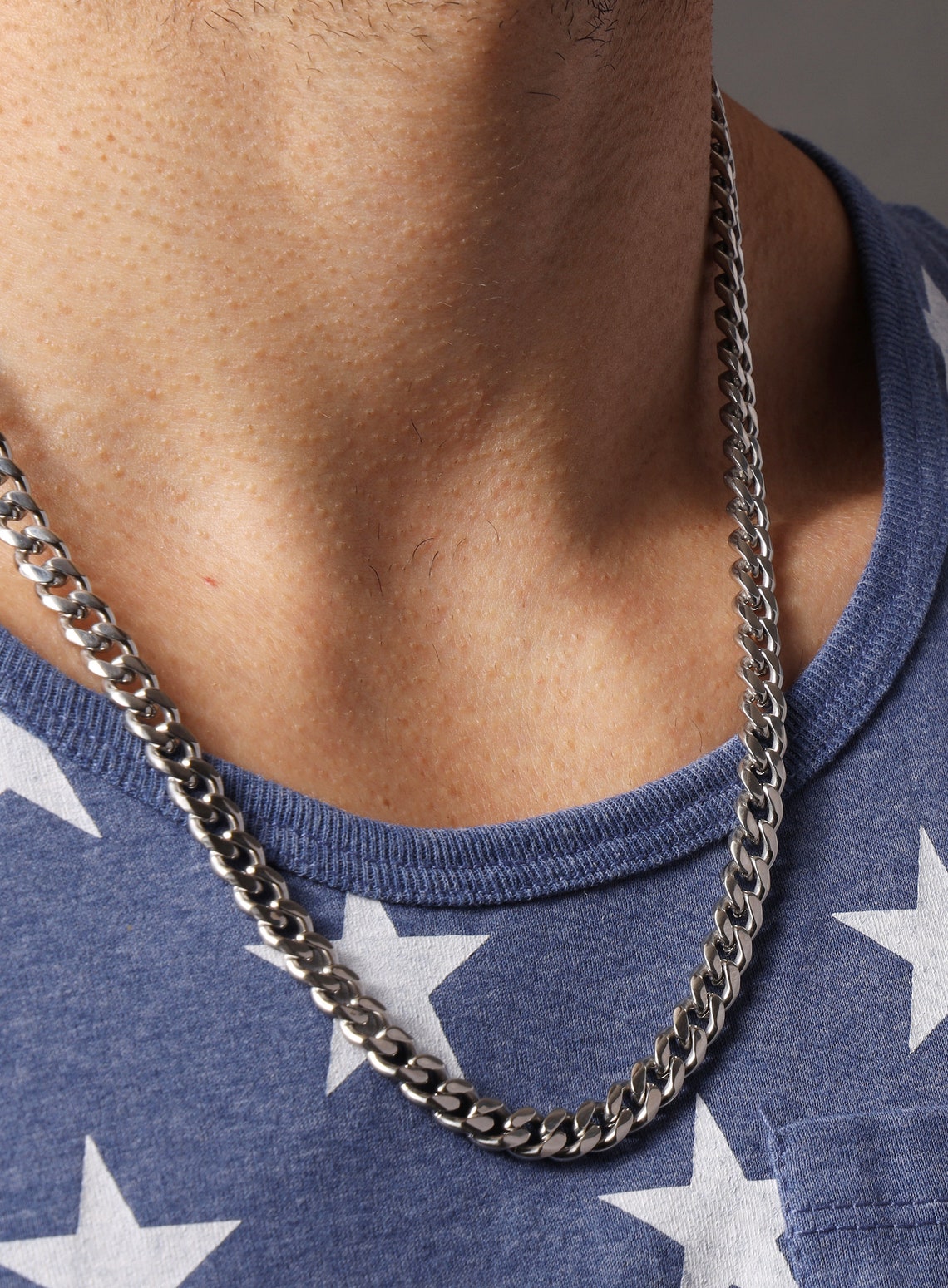 Waterproof Thick Cuban Chain Necklace for Men / 7mm 316L Stainless ...