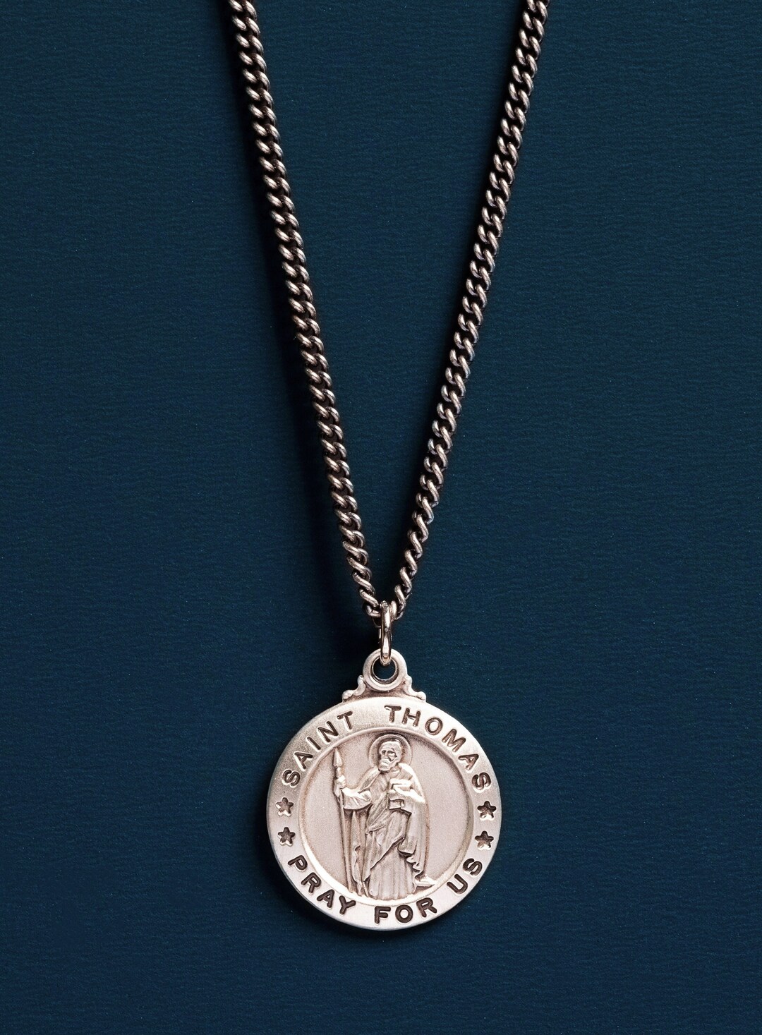 Saint Thomas the Apostle Men's Necklace 925 Sterling Silver Medal for ...