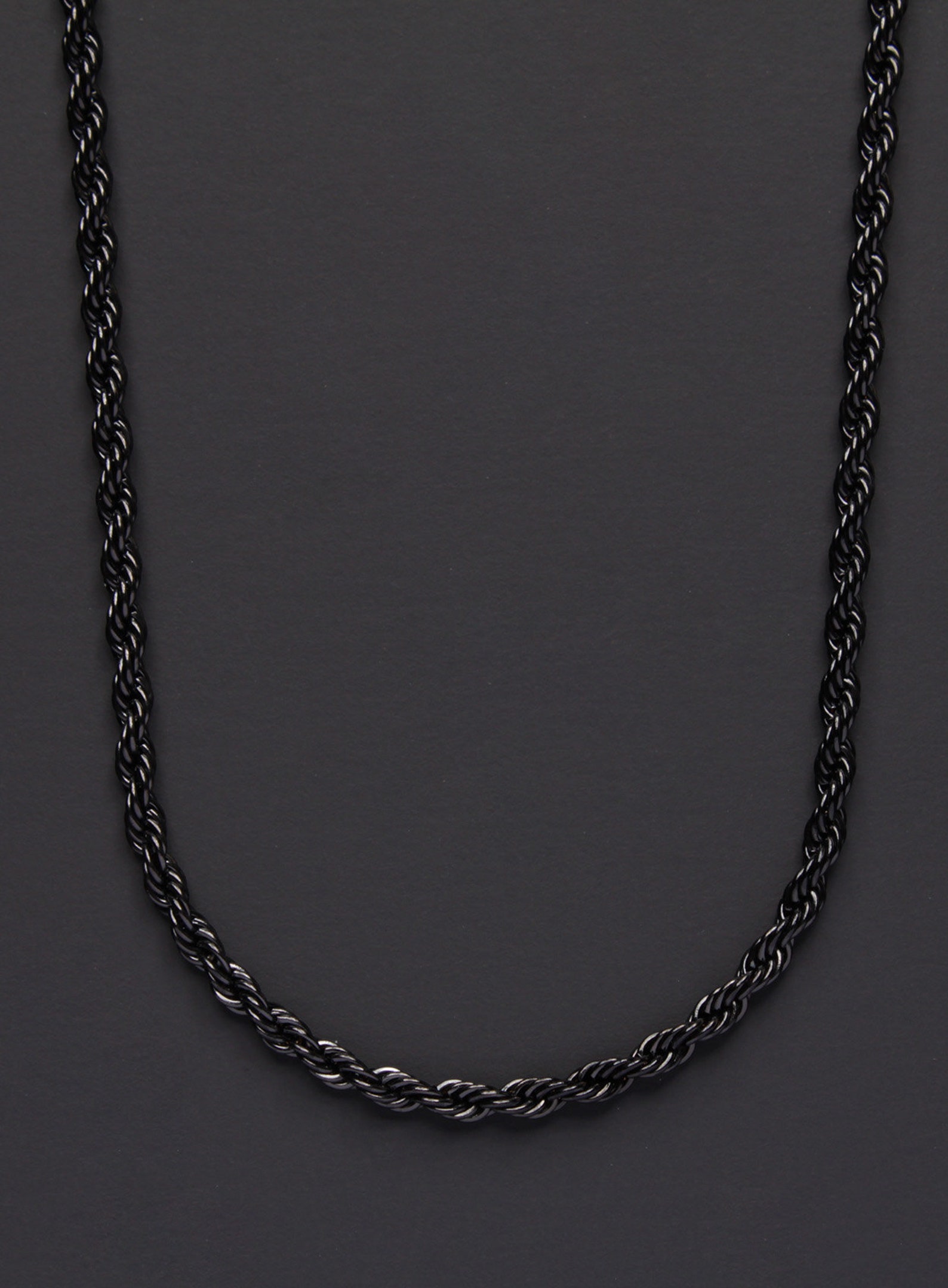 Black Rope Chain Necklace Minimalist Black Necklace Rope - Etsy