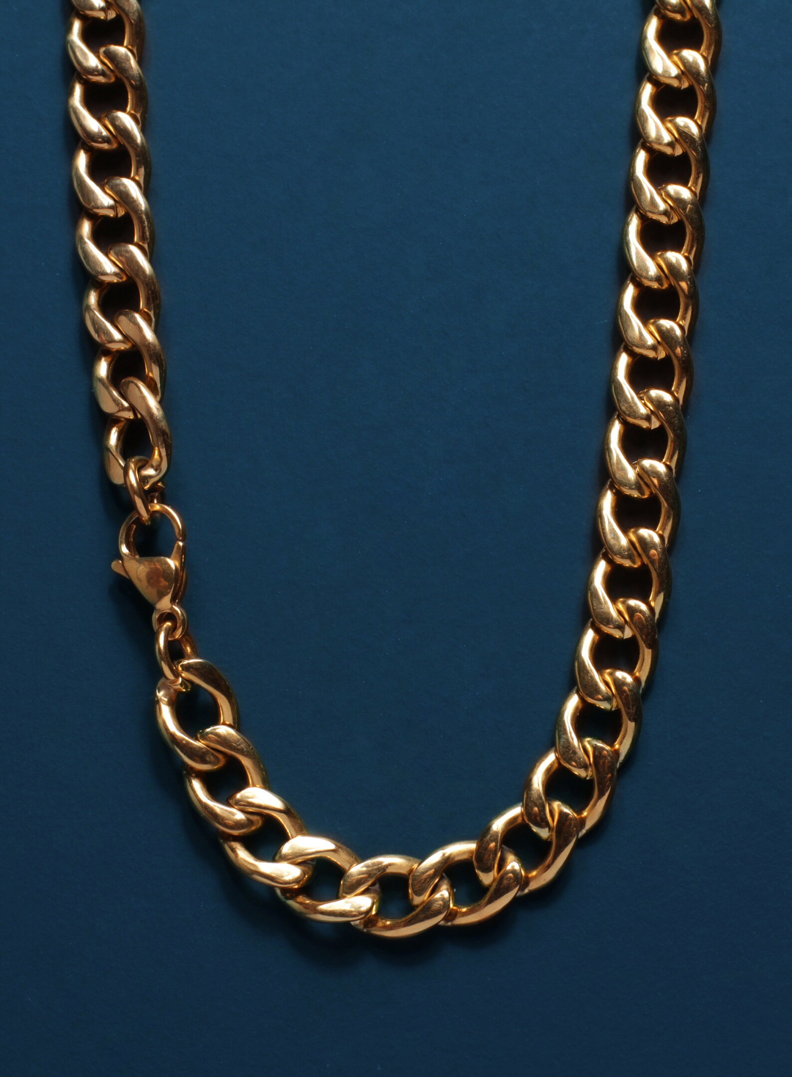 Thick Gold Chain - 9mm Curb Chain Necklace for Men - Gold Jewelry Gifts ...