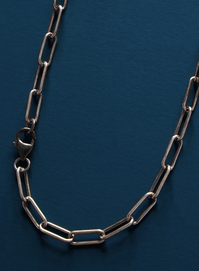 Men's Necklace Chains Large Cable Chain Link Oxidized - Etsy