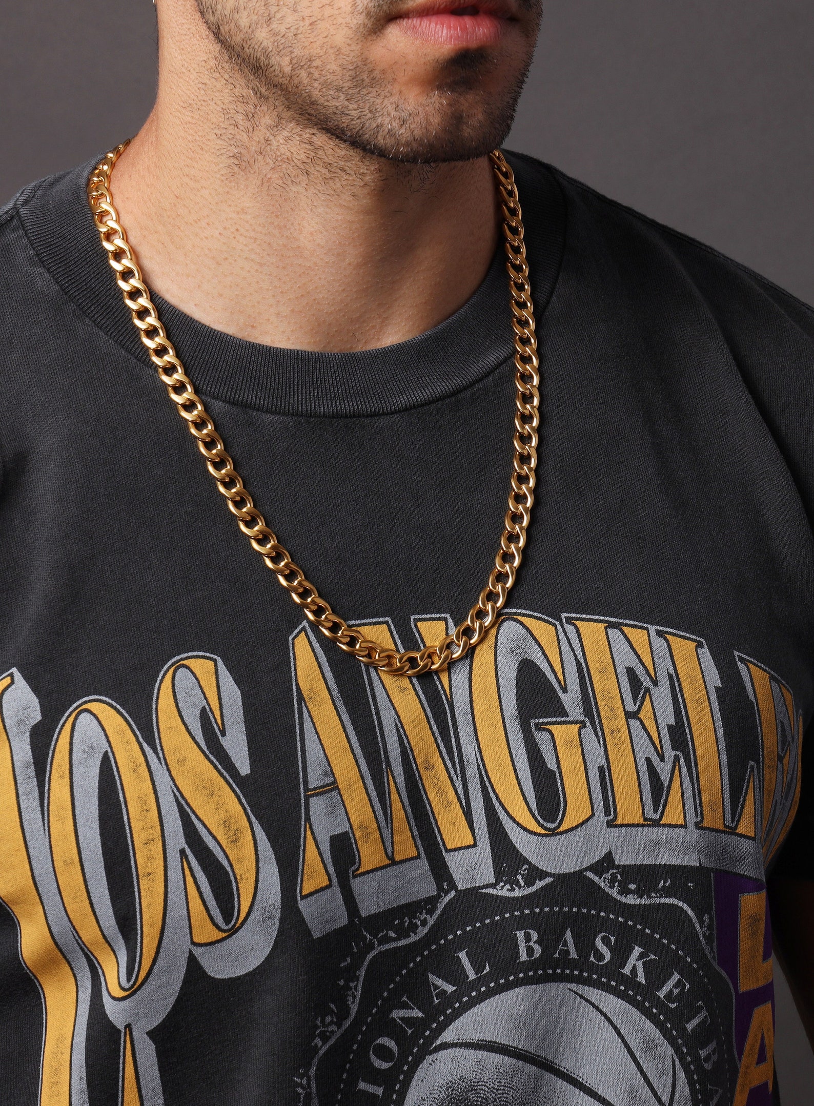 Thick Gold Chain 9mm Curb Chain Necklace for Men Gold - Etsy