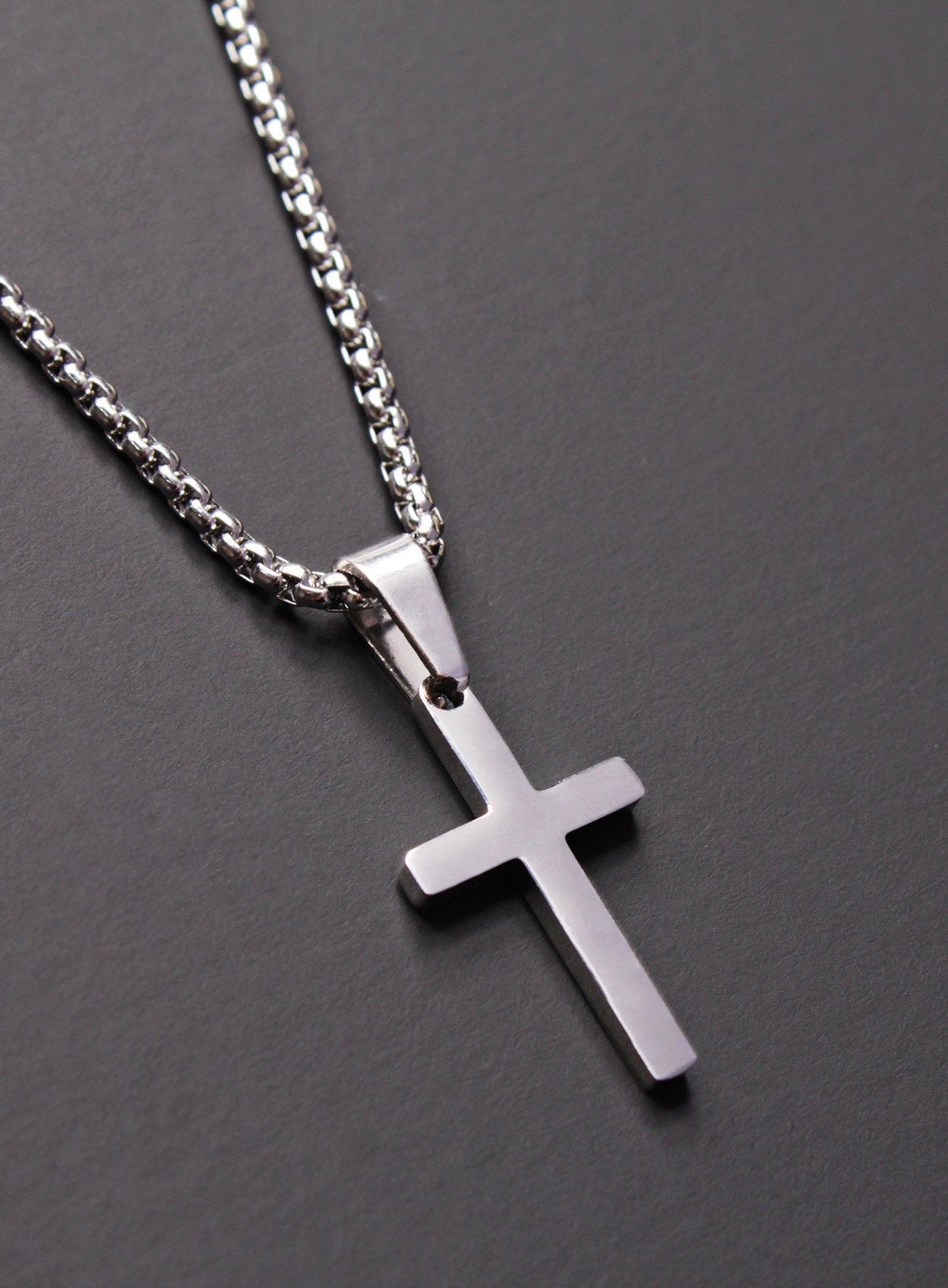 Waterproof Mens Necklace / Man Cross Necklace / Cross Pendant | Etsy