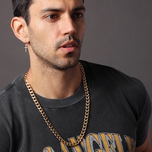 Thick Gold Chain - 9mm Curb Chain Necklace for Men - Gold Jewelry Gifts ...