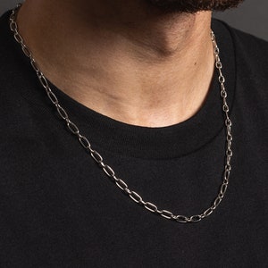 Water, Sweat and Heat Proof Cable Chain Necklace for Men - 1 to 1 Style ...