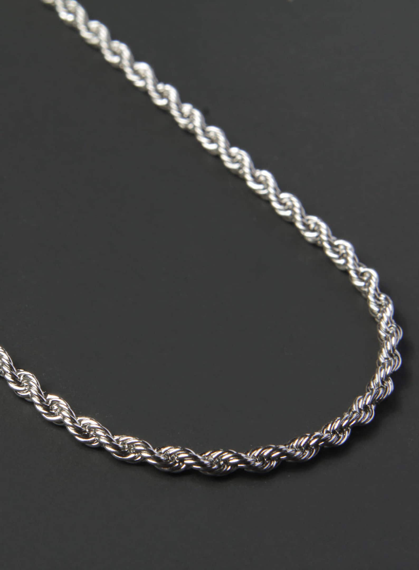 Waterproof Silver Rope Style Chain Necklace for Men - Etsy