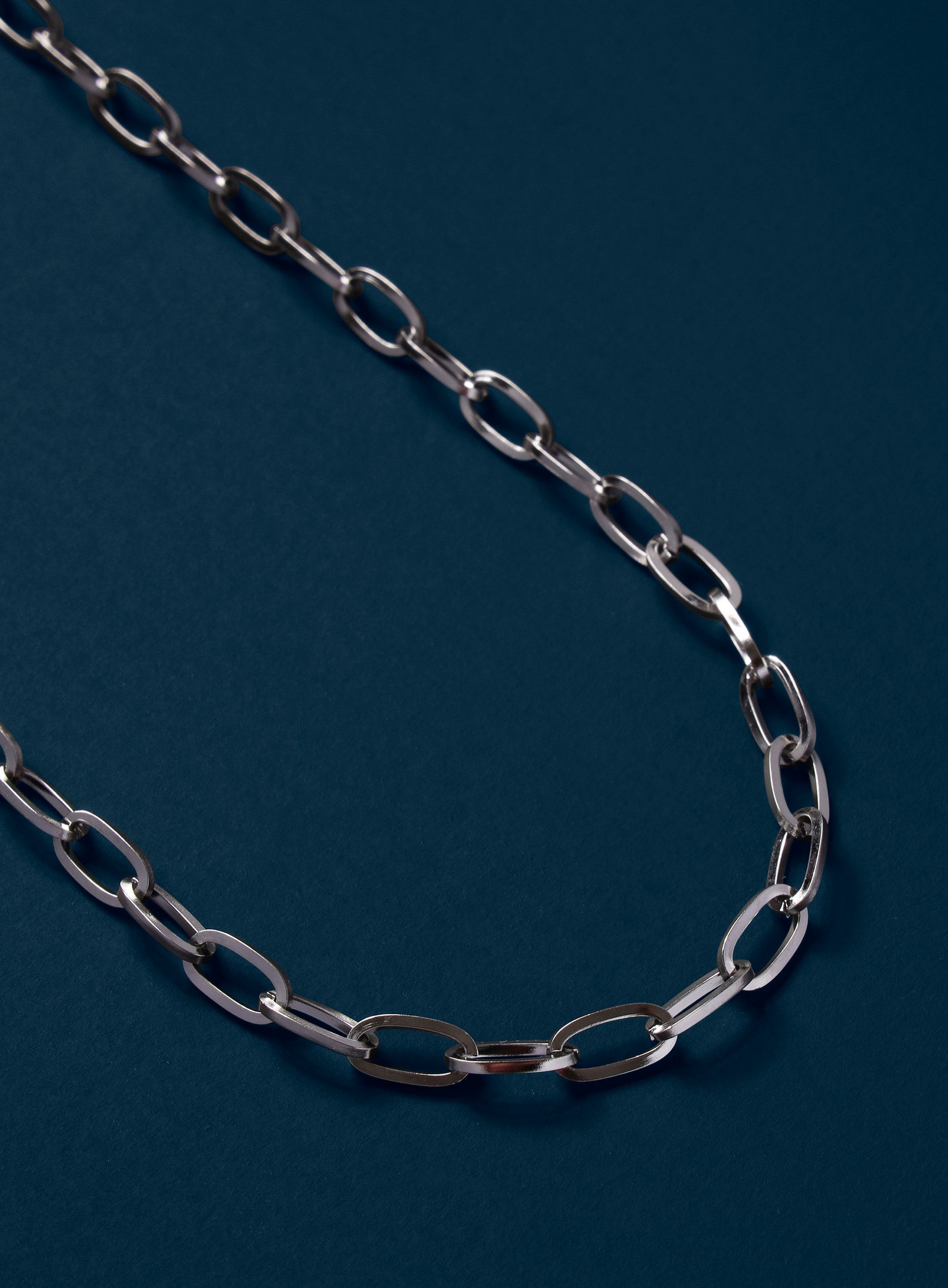 Waterproof Sweat-proof Silver Chain Necklace for Man - 5.5mm Thick 316L ...