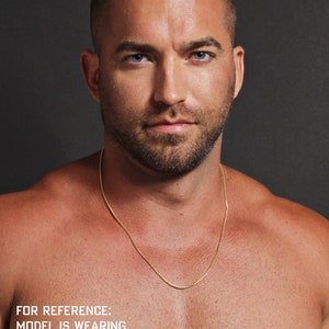 Gold Chain for Men - Round Box Chain Necklace for Men - 14k Gold FILLED ...